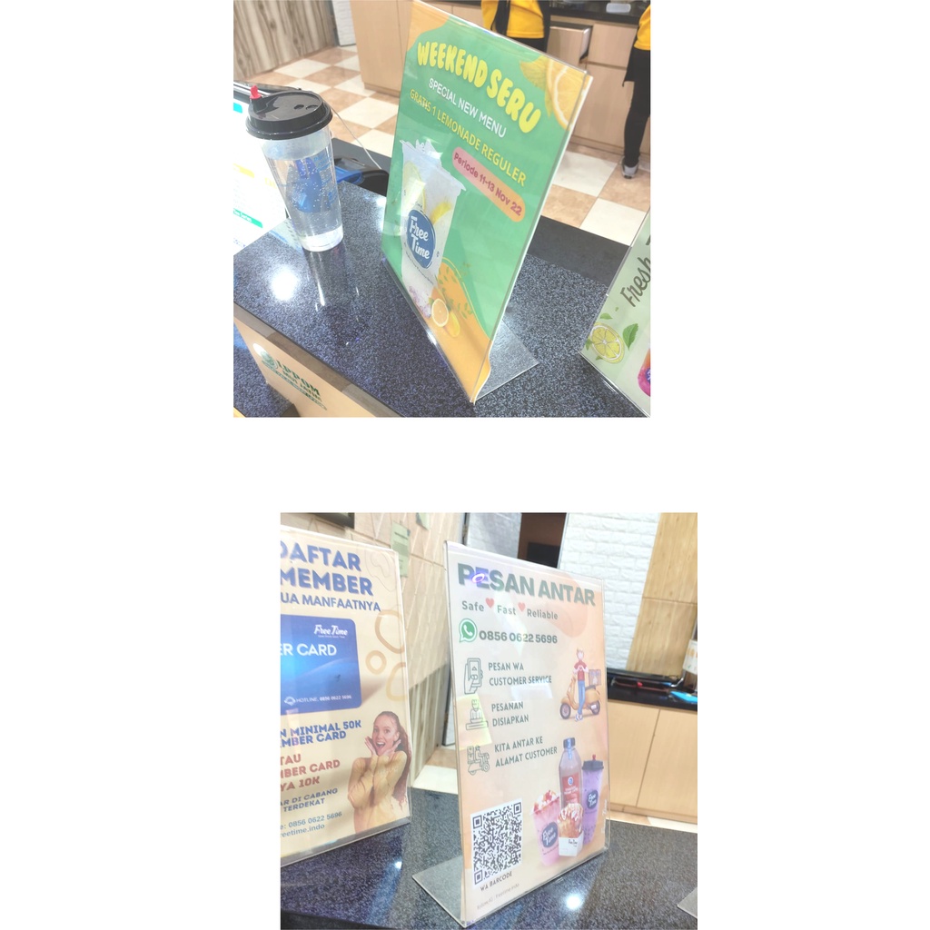 Tend Card Brochure Holder Acrylic Menu Board A4 Size | Shopee Malaysia