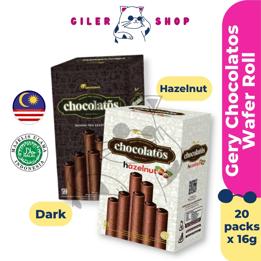 Gery Wafer Roll Chocolatos Dark Hazelnut Choc Wafer Roll ( Jumbo Size ...