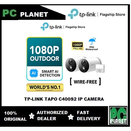 TP-LINK Tapo C400S2 Smart Wire-Free Security Camera System, 2-Camera ...