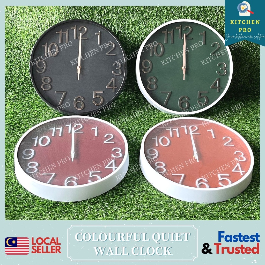 𝐊𝐈𝐓𝐂𝐇𝐄𝐍 𝐏𝐑𝐎 | Creative Analog Wall Clock 20CM/30CM / Simple Modern ...