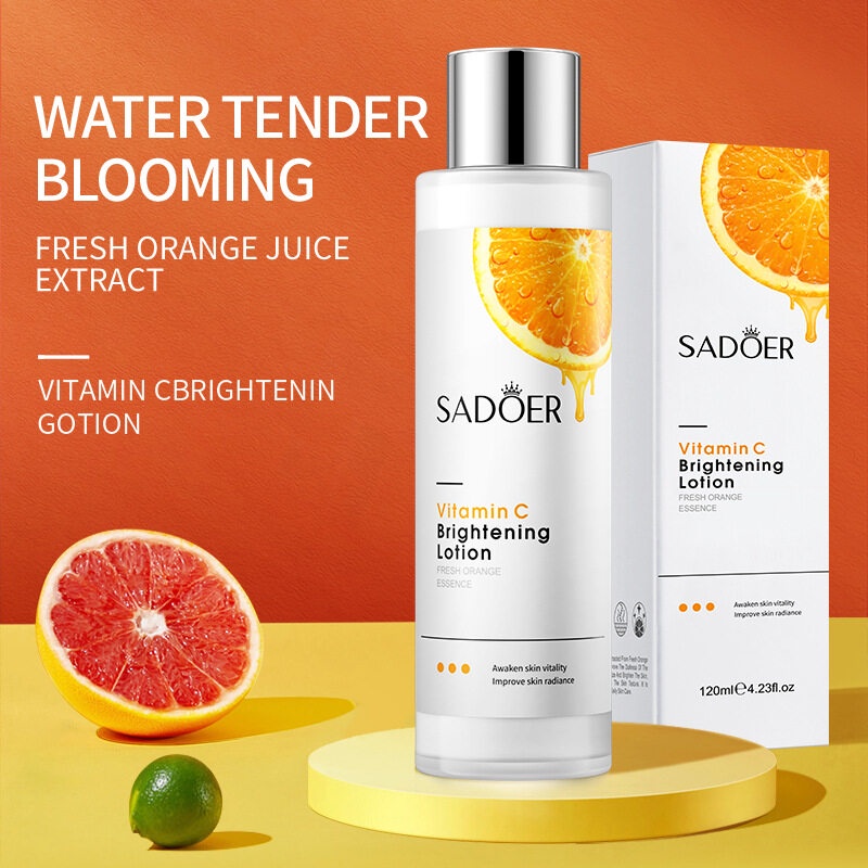 #BLUE_SPRINT SADOER Vitamin C Brightening Lotion Fresh Orange Essence Hydrating Moisturizing ...