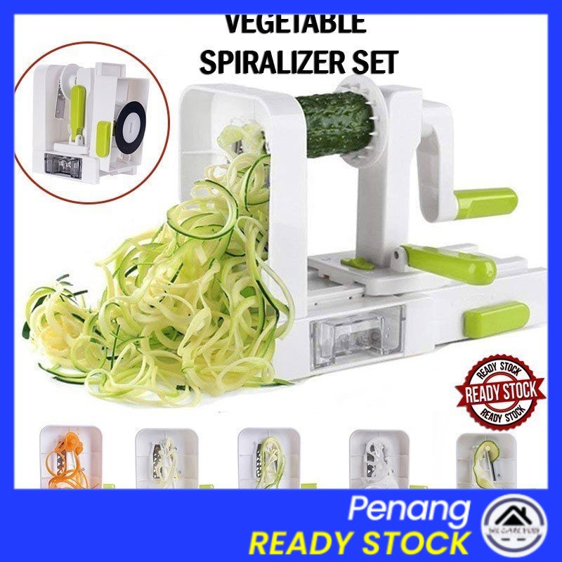 Wecareyou20 Vegetable Slicer Cutter Penghiris Parut Sayur Pemotong Sayur Inspiralized Spiralize ...
