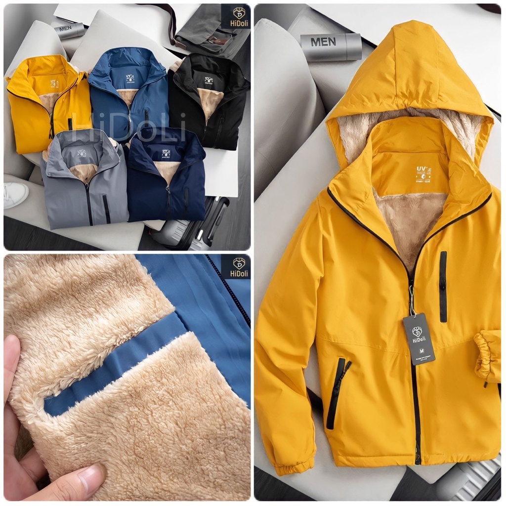 3-buckle Fur-Lined Windbreaker, Waterproof Silver-Coated Wind Material ...