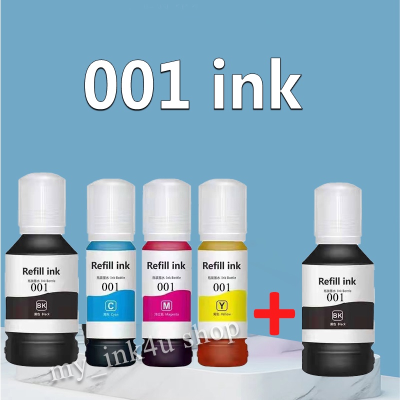 Compatible Epson 001 Refill Dye Ink For Epson EcoTank L4150 L4156 L4160 ...