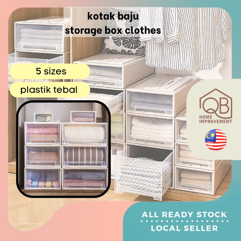 Wardrobe Organizer Home Stackable Clothes Organization Cloth Kotak ...