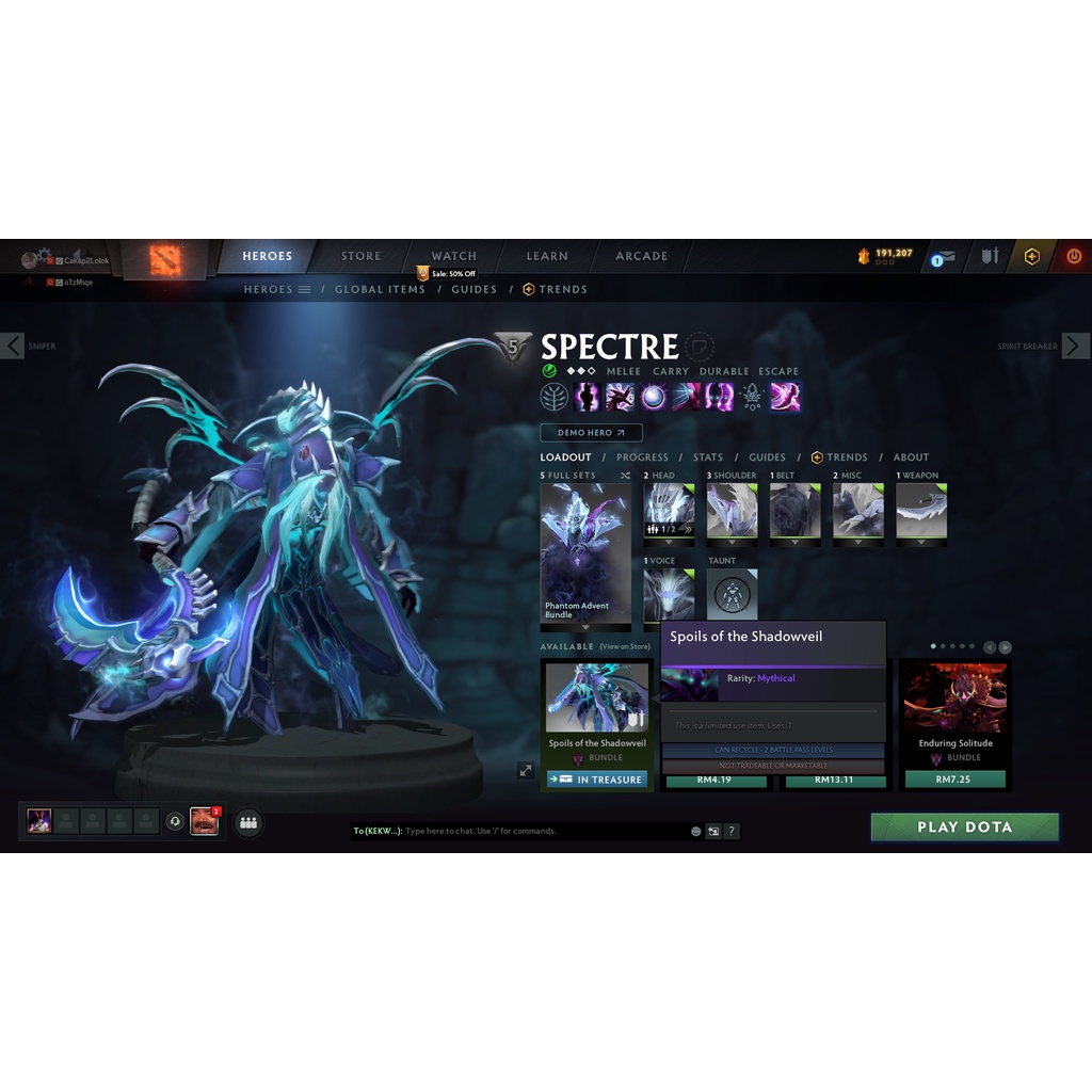 Spectre Spoils of the Shadowveil DIRETIDE CACHE | Shopee Malaysia