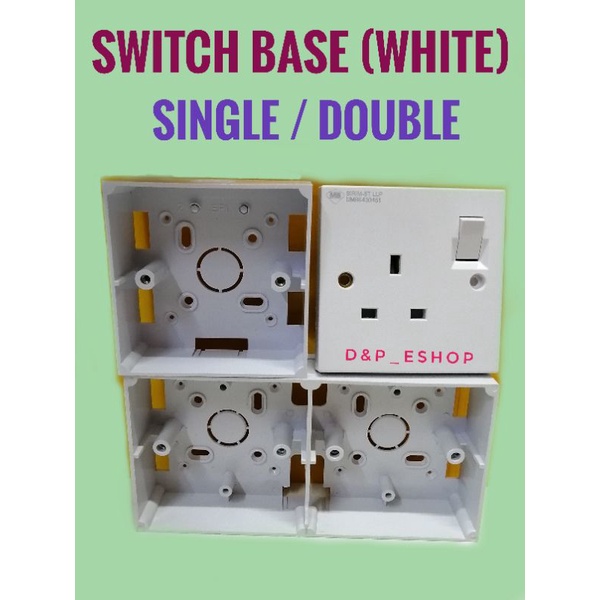 PVC Switch Base 3x3 / 3x7 / Switch Socket | Shopee Malaysia
