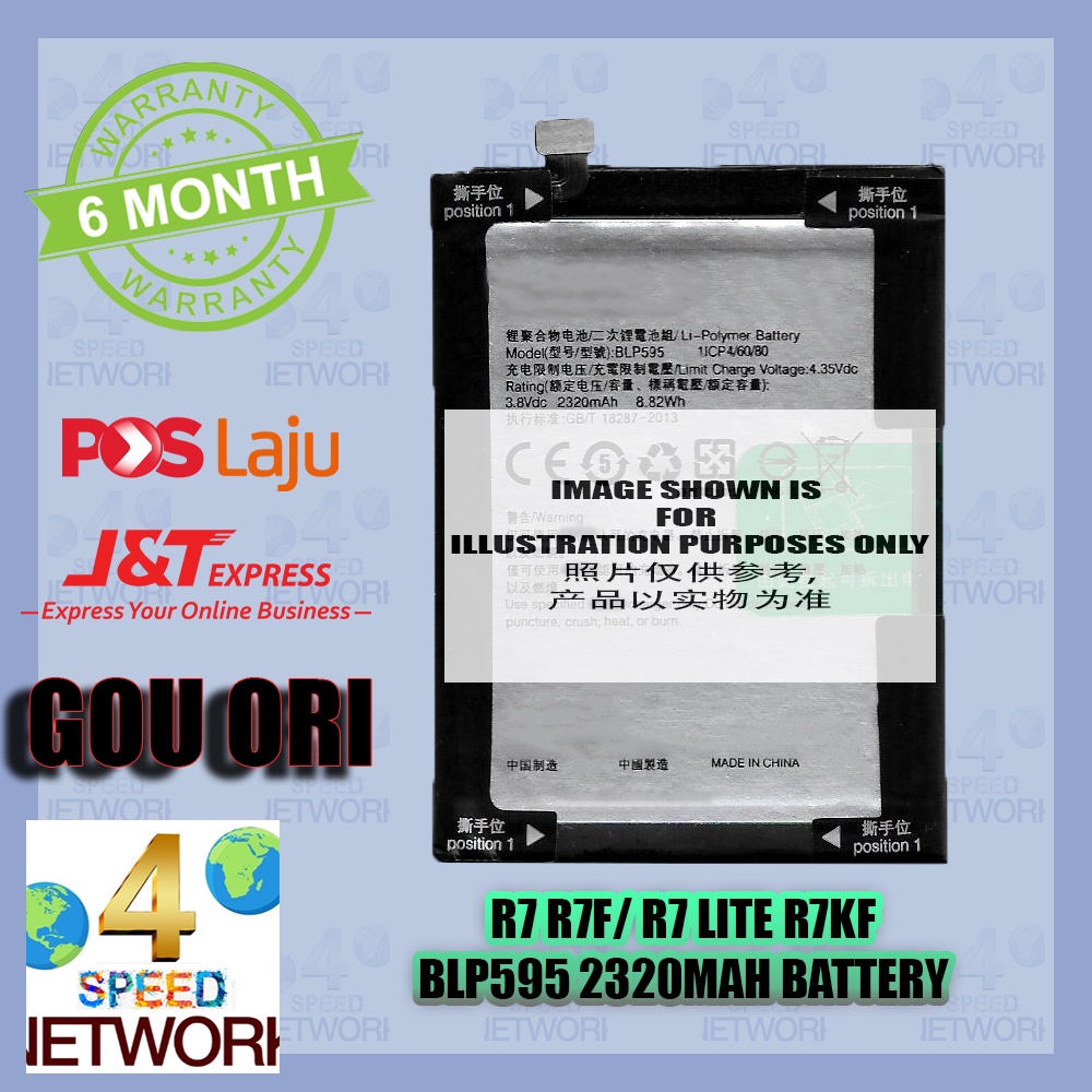 OPPO R7/ R7 Lite BLP595 2320mAh Battery Bateri Batery | Shopee Malaysia