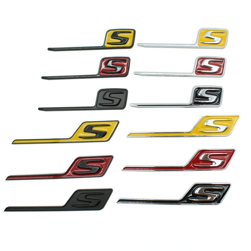 S letter emblem for Mercedes benz GTS GT43S GT63S C63S A45S CLA45S ...