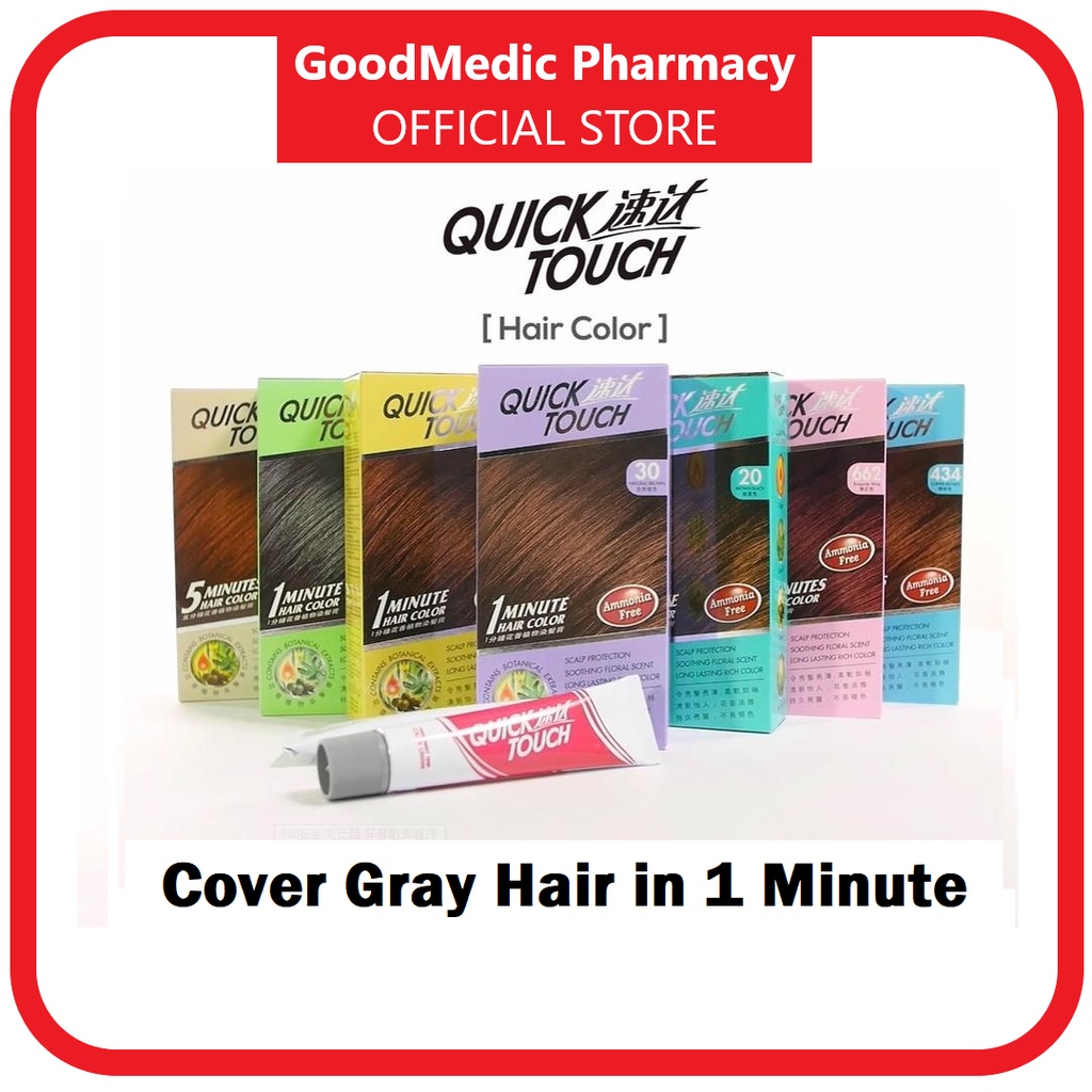 Quick Touch 1 Minute Hair Color For Grey Hair Coverage Only Instant ...