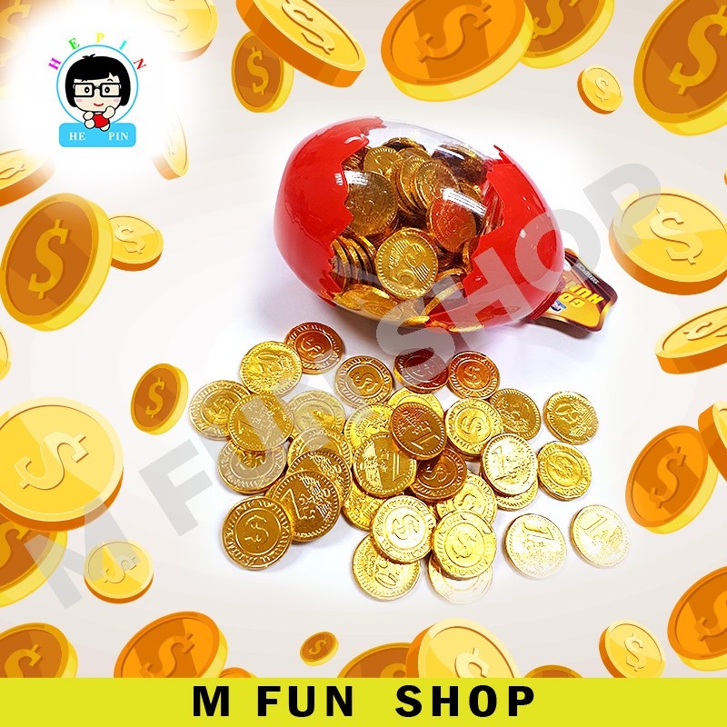 *Ready Stock* Kuda Laut Halal 120Pcs Gold Hunter Telur Coklat Syiling ...
