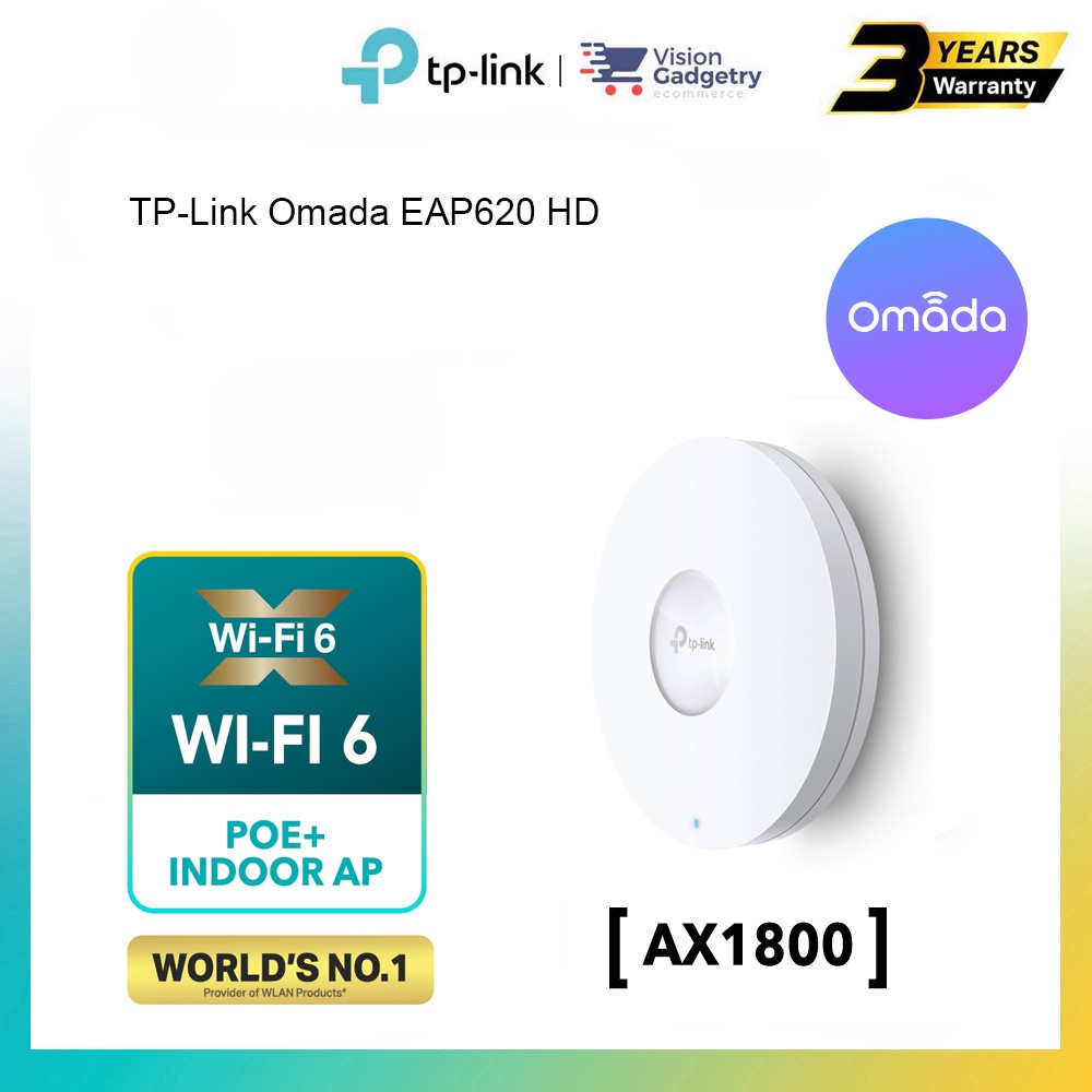 TP-Link Omada EAP610 EAP620 HD AX1800 WiFi 6 Wireless MU-MIMO Gigabit ...