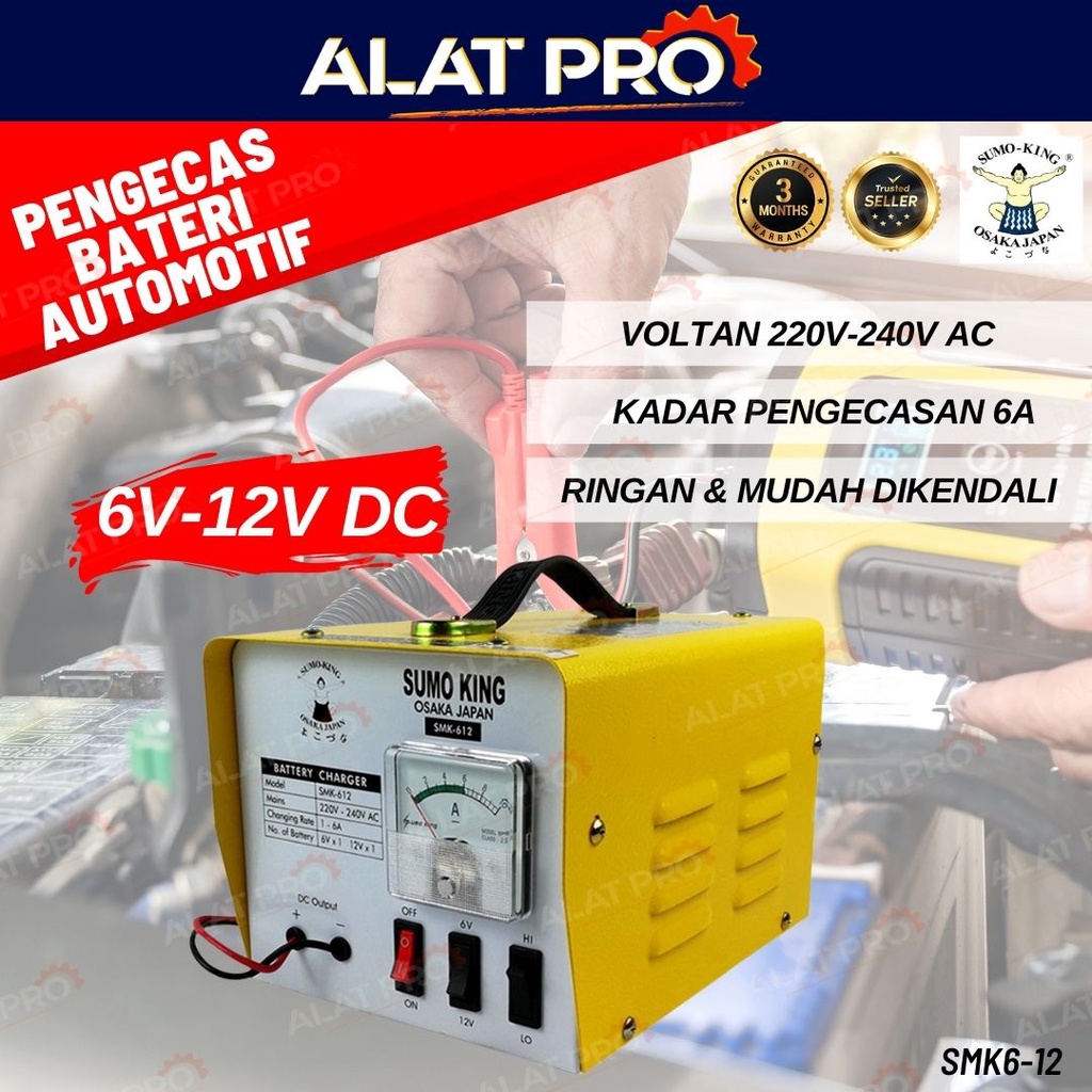 Sumo King 6V-12V 6A Automotive Battery Charger SMK6-12 - Pengecas ...