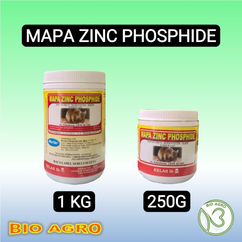 Mapa Zinc phosphide /Racun Tikus serbuk hitam/1kg & 250g | Shopee Malaysia