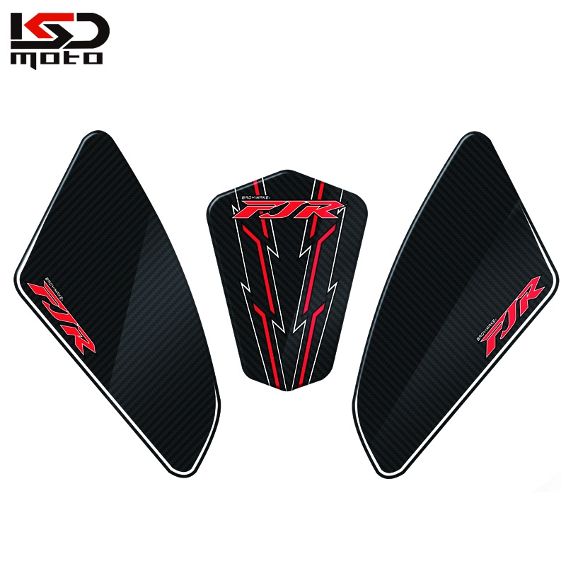 3D FJR Carbon-look Motorcycle Tank Pad Protector Decal Stickers Case ...