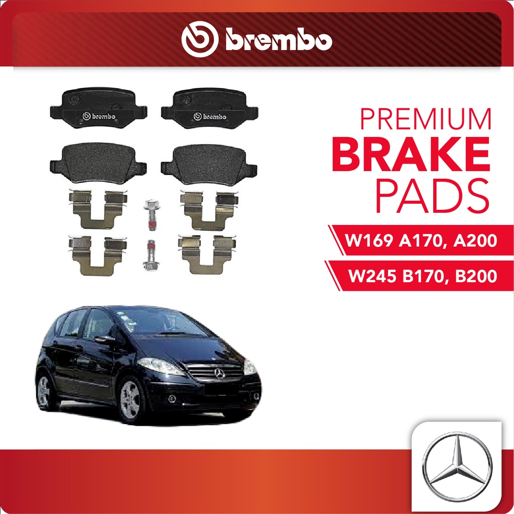 BREMBO Rear Pads (1 set) - Compatible with Mercedes W169 A170,A200 ...