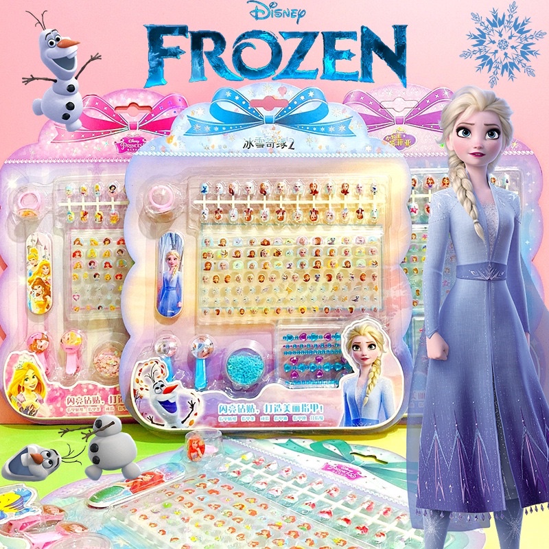 Set Fake handPieceg with sticker paint Cute babyPiece Elsa Princess ...