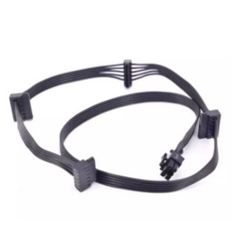 PSU Modular 6 pin to 4 way 15Pin SATA Cable | 6Pin Power Supply 4way ...
