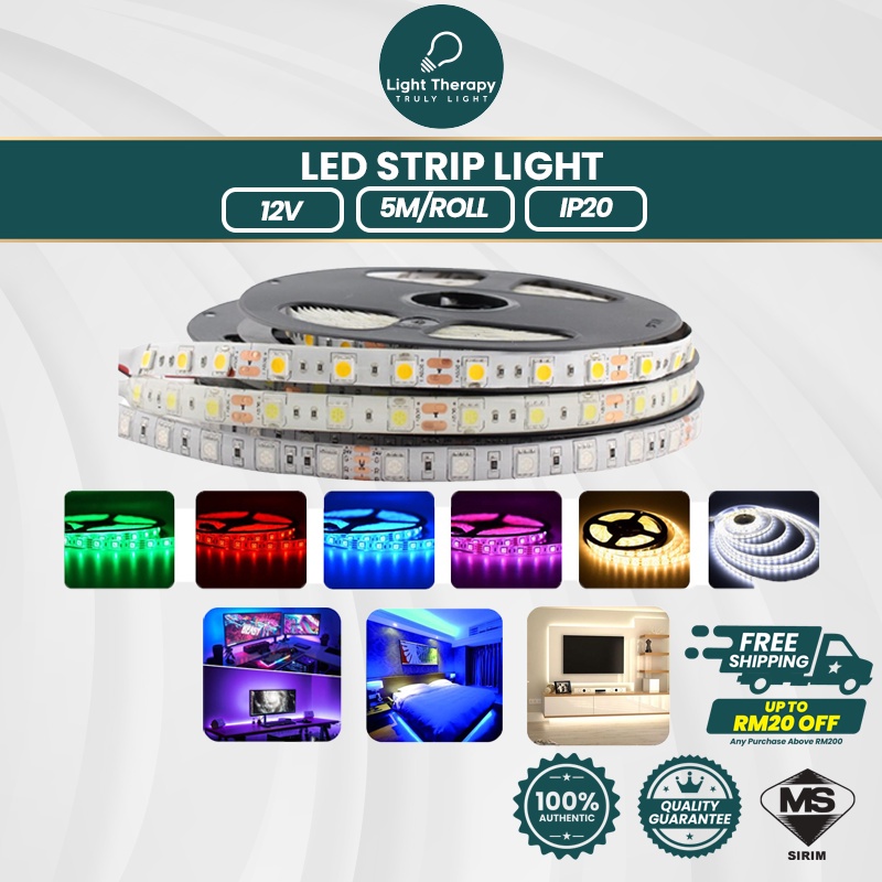 5M DC-12V LED Light Strip Tape Lights Flexible Gaming Chair LED Living ...