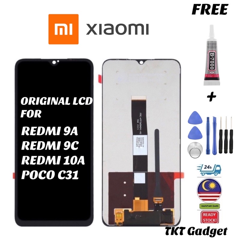 ORIGINAL LCD DISPLAY COMPATIBLE FOR REDMI 9A / 9C / 10A / XIAOMI POCO C31 | Shopee Malaysia