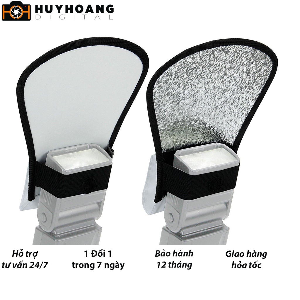 Double-sided diffuser for removable flash (White and Silver) | Shopee ...