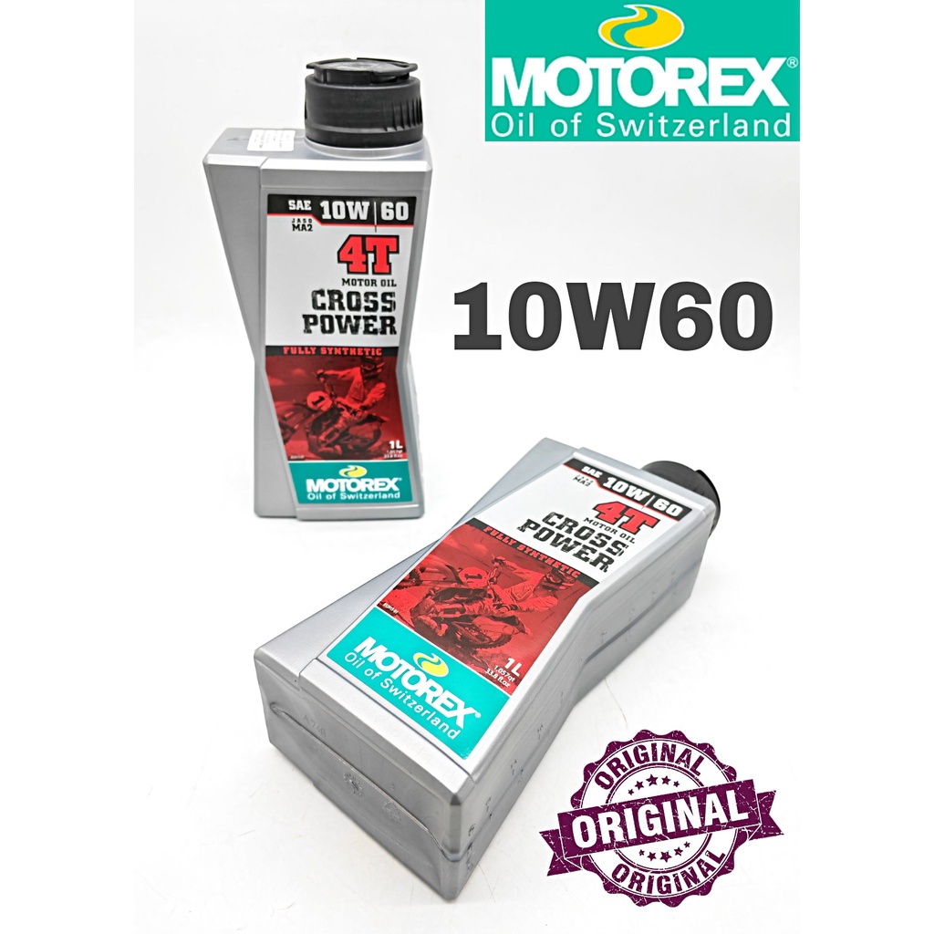 MOTOREX CROSS POWER 10W60 Engine Oil Liter 1L Fully Synthetic KTM Duke ...