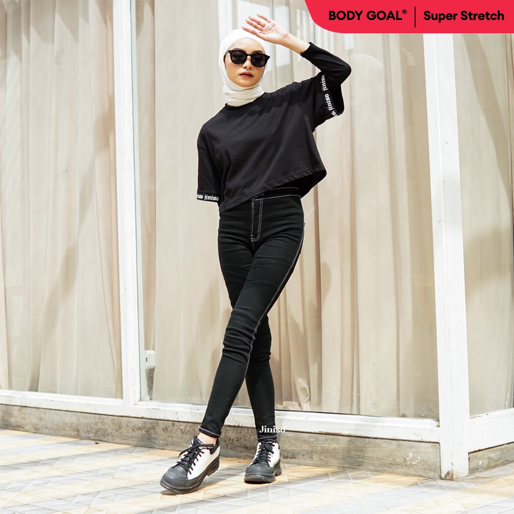 Jiniso - Highwaist Jeans 870 BODY GOAL | Shopee Malaysia
