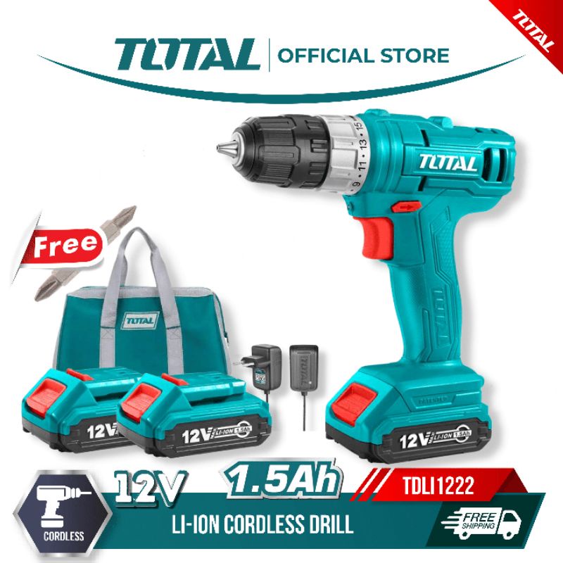 Total Li-ion Cordless Impact Drill (12V) TIDLI1222 | Shopee Malaysia