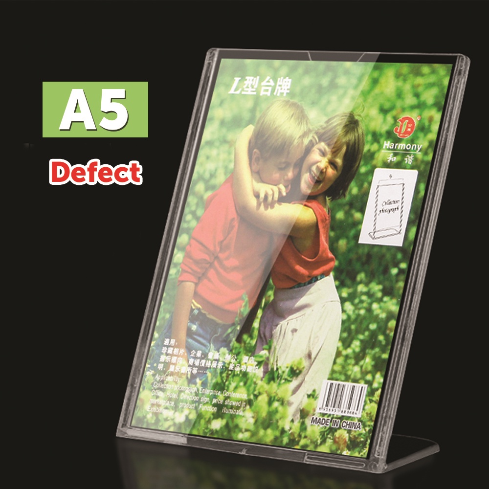 Acrylic L Shape A4 / A5 / A6 Display Stand Table Menu Display Stand ...