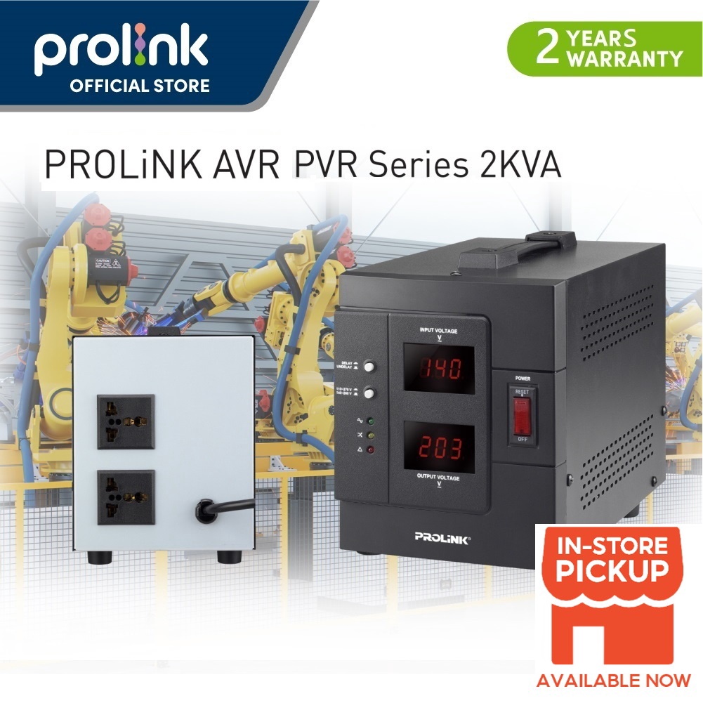 Prolink 2KVA/1600W AVR Automatic Voltage Regulator Voltage Stabilizer ...