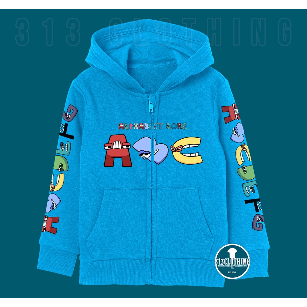 Hoodie Zipper Kids Alphabet Lore Character Sweater Hoodie Kids Alphabet ...