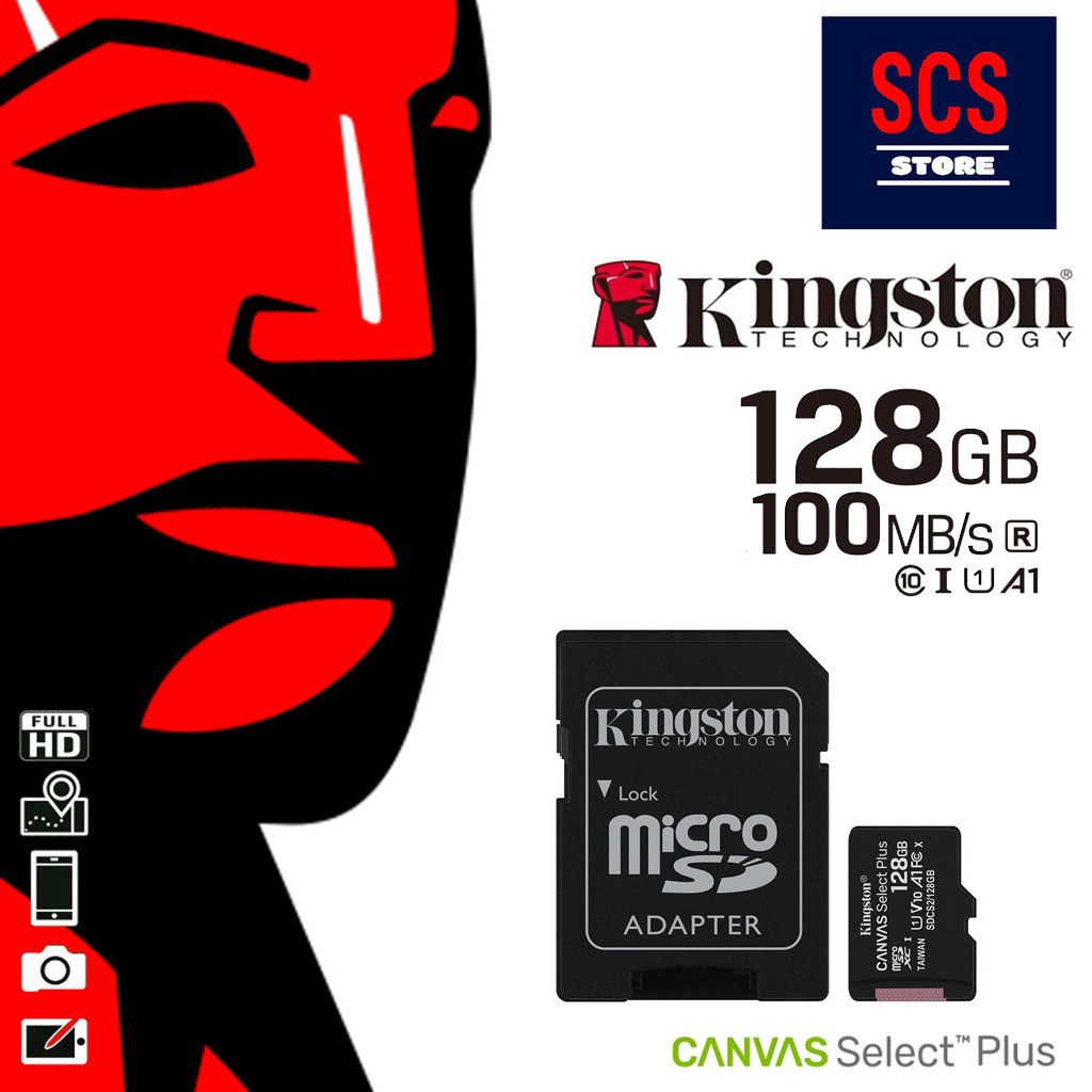 Kingston Micro SD Card 64GB / 128GB Class 10 100MB/s Canvas Select Plus | Shopee Malaysia