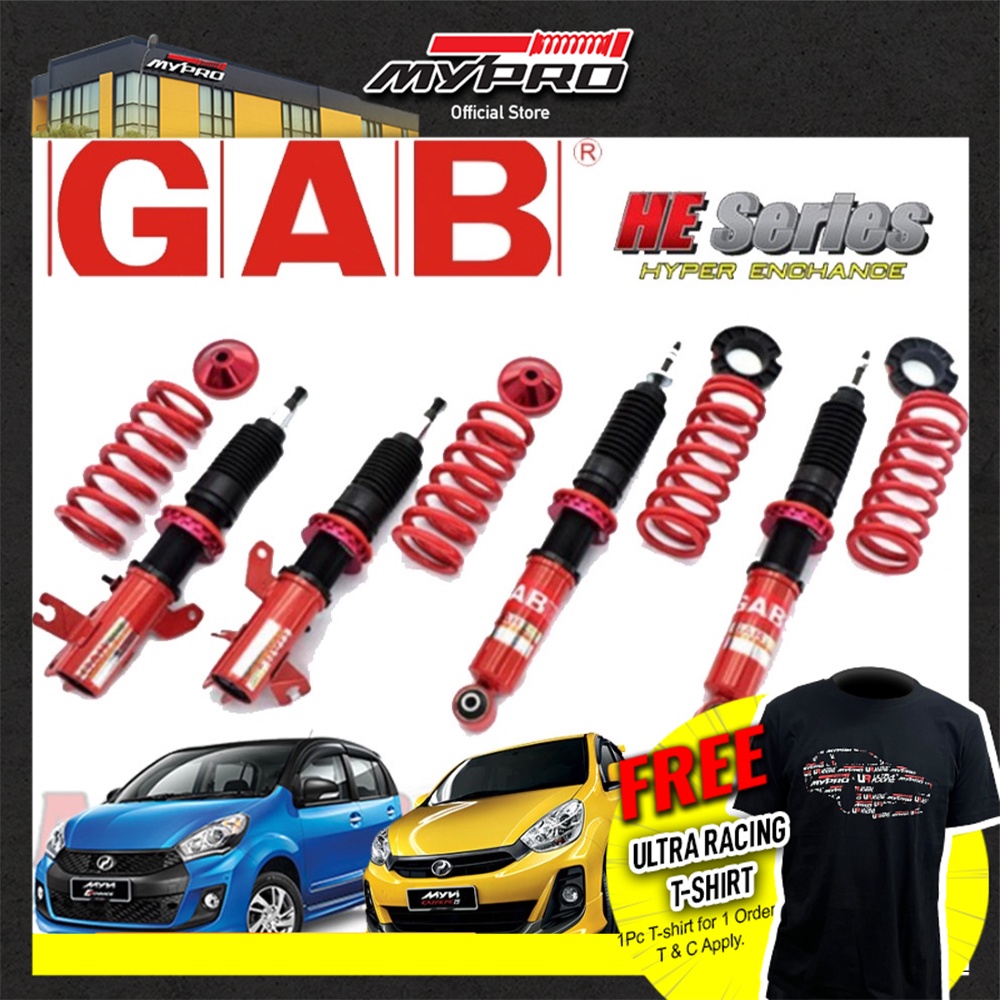 🔥Adjustable (S) GAB HE🇯🇵 perodua Myvi 2005-2017 🇯🇵Gab He Series (S) Hi ...
