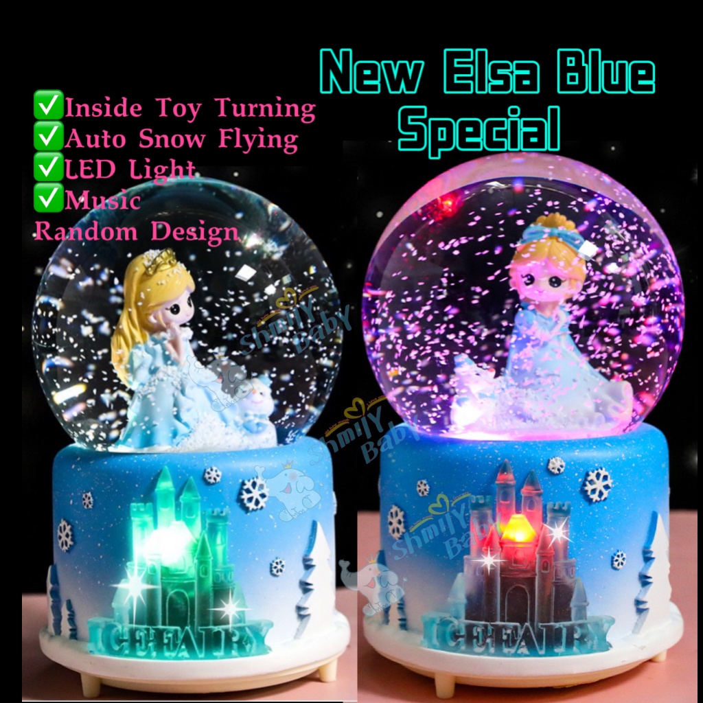 Frozen Elsa Anna Princess Crystal Ball Music Box Musical Elsa Toys ...