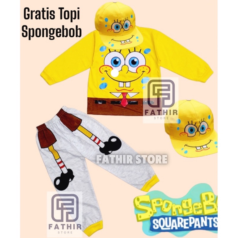 Newest SPONGEBOB Long Pajama Shirt 1-10 Years Old Long Sleeve Can Wear ...