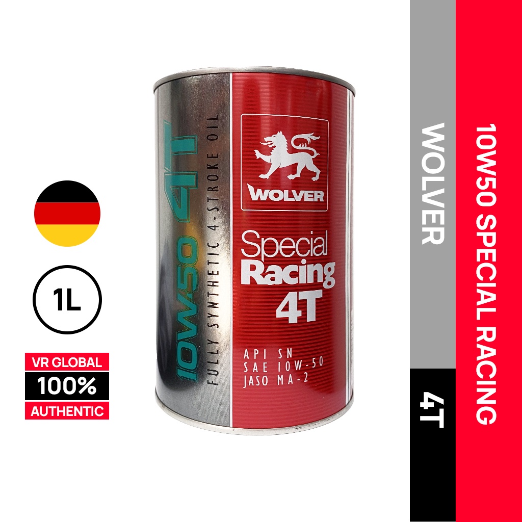 WOLVER SPECIAL RACING 10W50 4T FULLY SYNTHETIC ENGINE OIL GERMANY 1L | Shopee Malaysia
