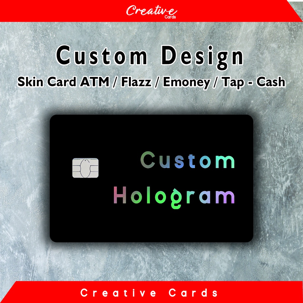 Sticker Atm Card Skin Card CUSTOM Special HOLOGRAM Sticker BCA Mandiri ...