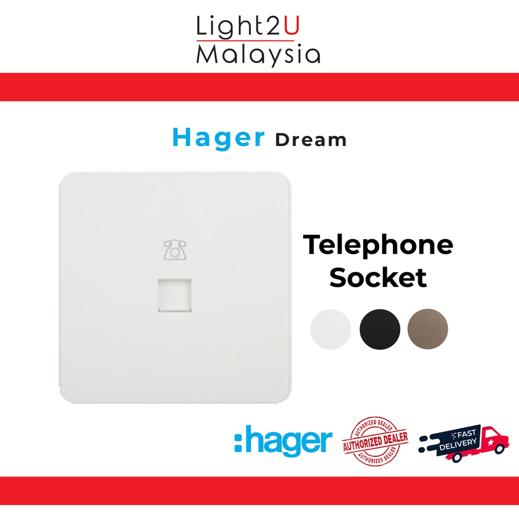 Hager Dream Switches & Sockets (White/Knight Black/Elegant Gold ...