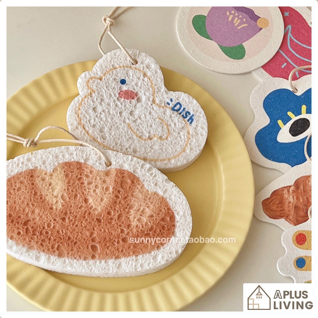 Compressed Dishwashing Sponge Wood Pulp Magic Compressed Kitchen Sponge ...