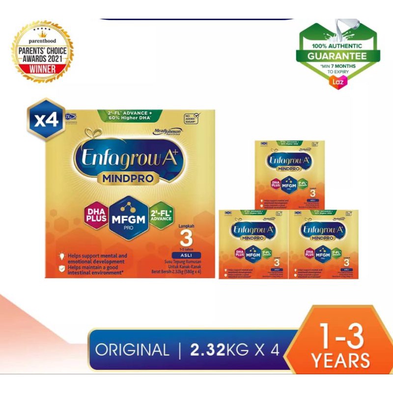 Enfagrow A+ Step 3 Milk Formula (2.32kg / 9.28kg ) Asli | Shopee Malaysia