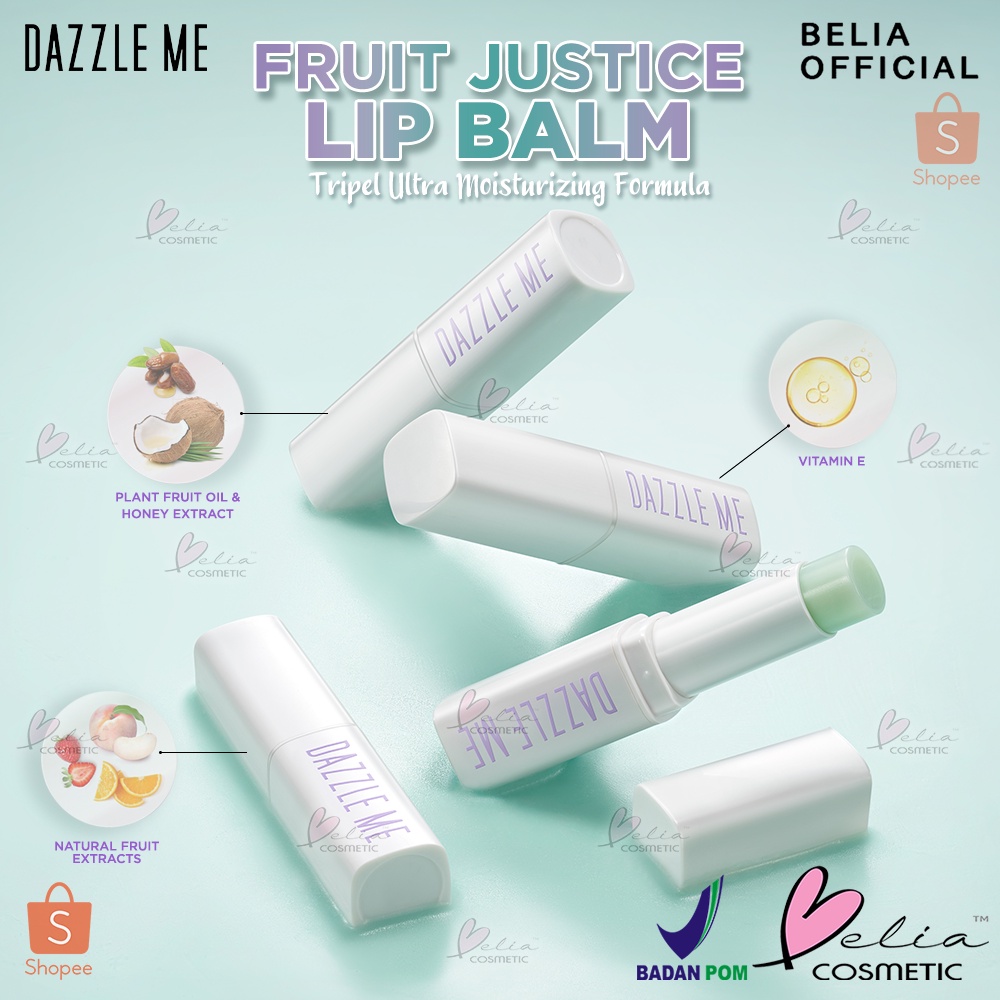 Belia DAZZLE ME Fruit Justice Lip Balm | Moisturizing | Hydrating ...