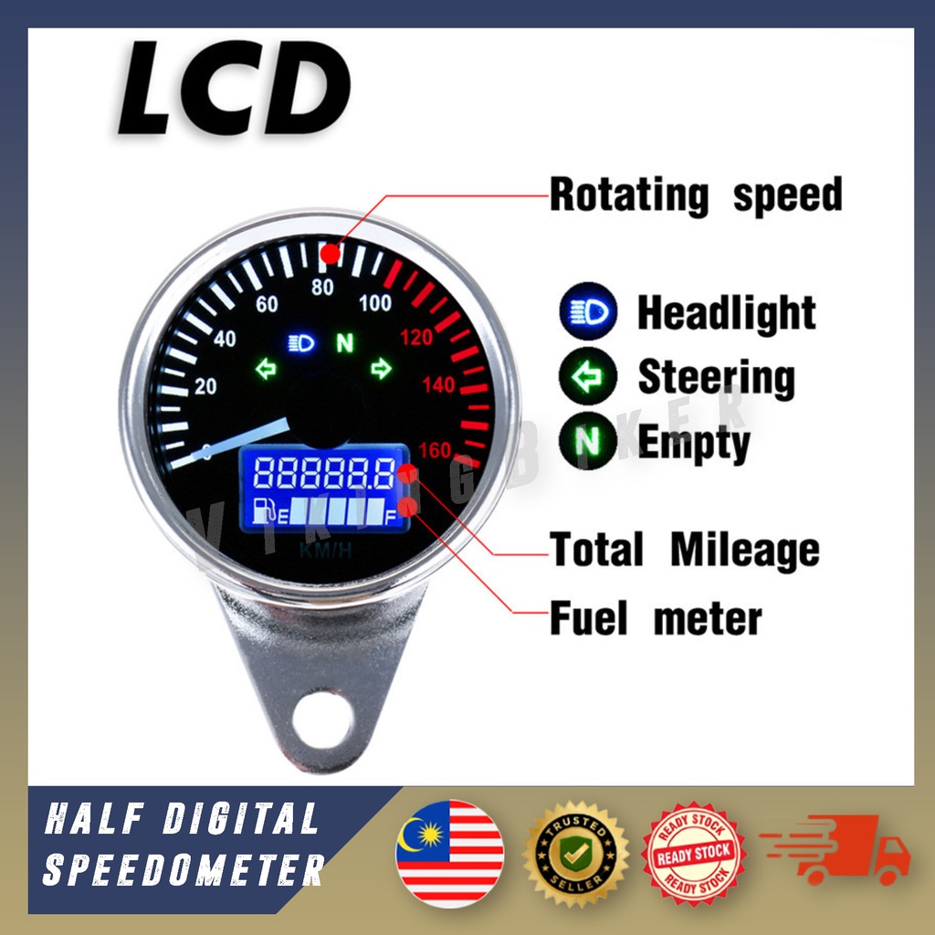 (⚡⚡SHIPPING IN 24HOUR⚡⚡)METER SEMI DIGITAL LED LCD speedometer odometer ...