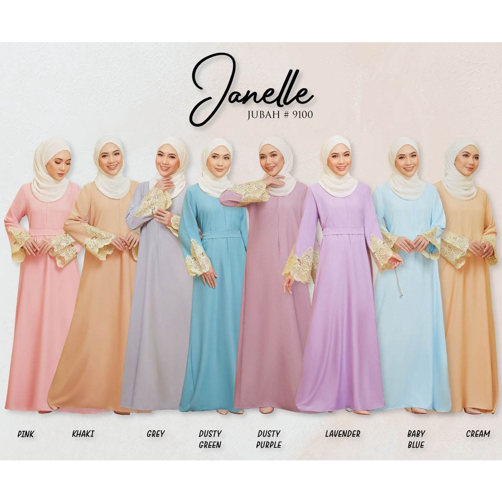 CHICCHOC l JANELLE JUBAH MODEN 9100 BAJU RAYA READY STOCK | Shopee Malaysia