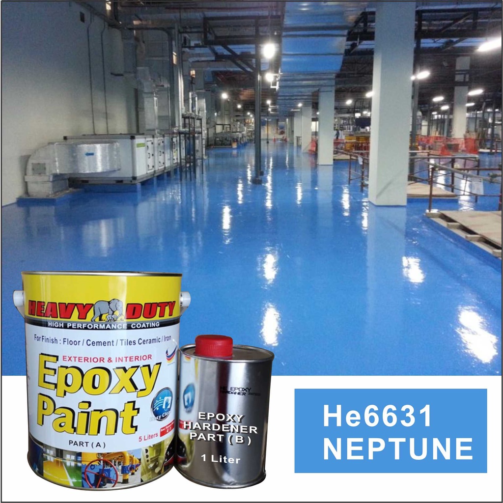 HE 6631 NEPTUNE Epoxy Paint ( Heavy Duty Coating Brand ) Floor Coating ...
