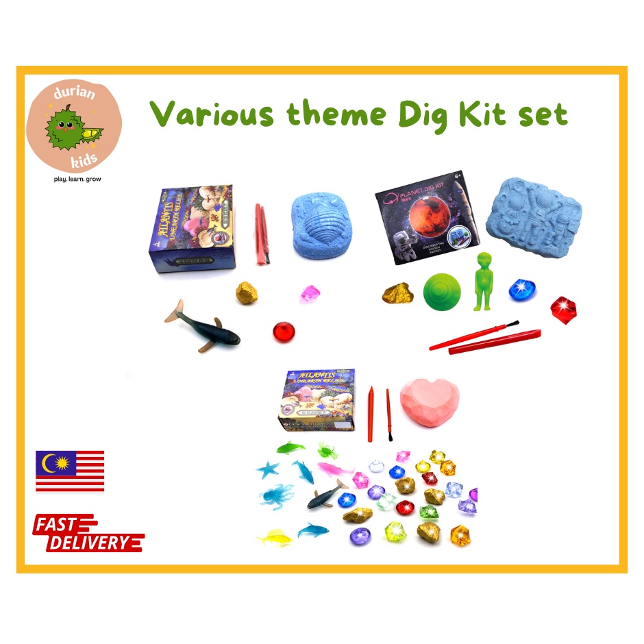 Kids Dig kit set/ Dig Kit toy/ Ocean Planet Dig kit set/ Mainan ...