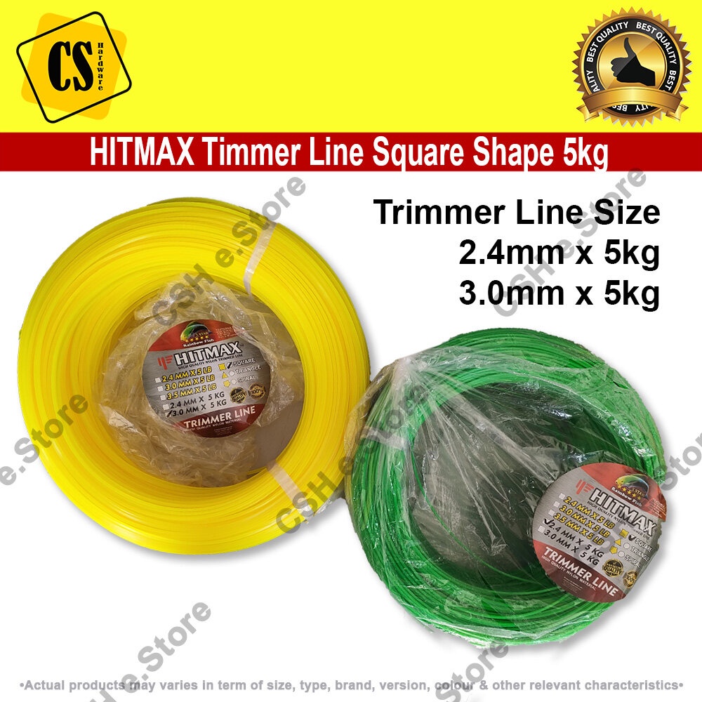 Hitmax Nylon Grass Cutting Trimmer Line 5kg Brush Cutter Spool String ...