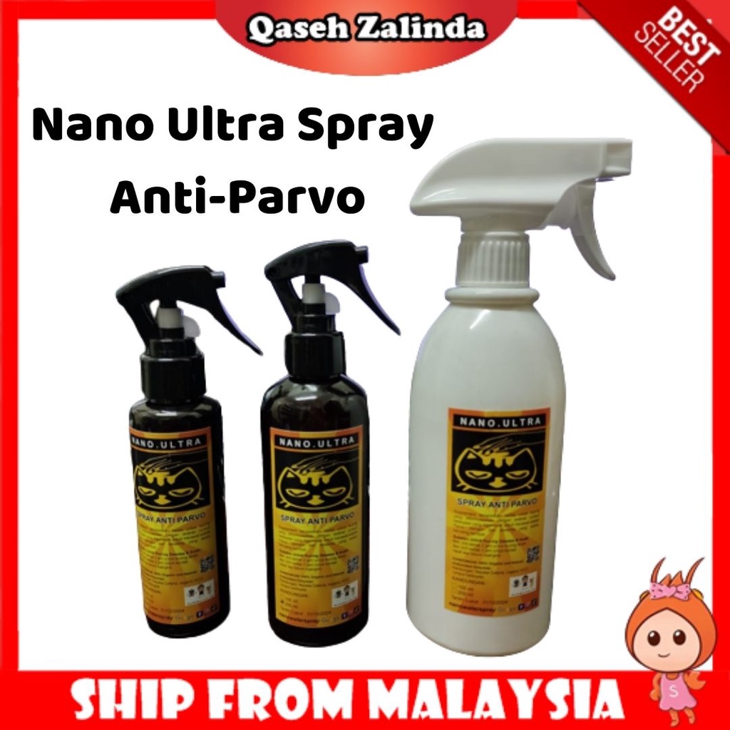Nanowater Nano Ultra Spray Anti Parvo Virus Untuk Kucing (Cirit Birit ...