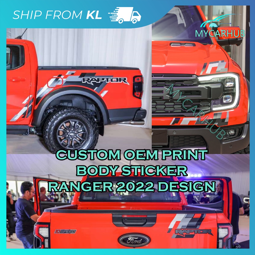 Ford Ranger Raptor / Ranger Raptor Wildtrak XL/XLT 2022 Body Sticker ...