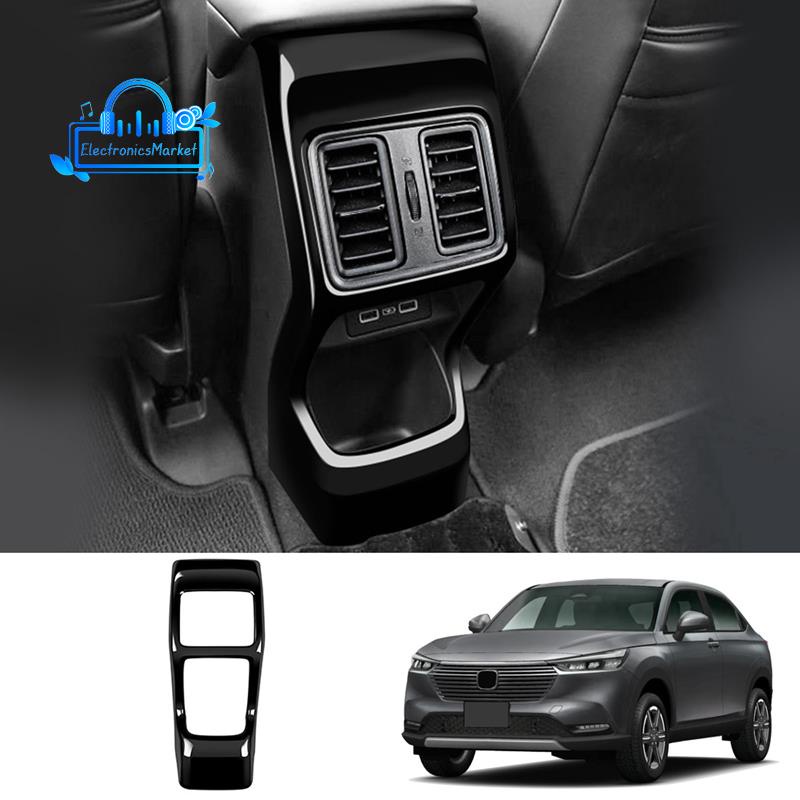 Car Glossy Black Rear Air Condition Vent Outlet Frame Anti-Kick Panel ...