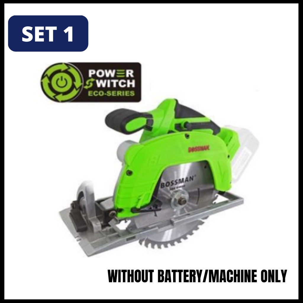 BOSSMAN 20V 7" Cordless Circular Saw 3500RPM (SOLO/SET) BCS-88 | 6 ...